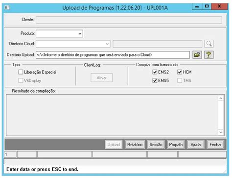 Cloud Linha Datasul Upload de programas específicos Central de Atendimento TOTVS