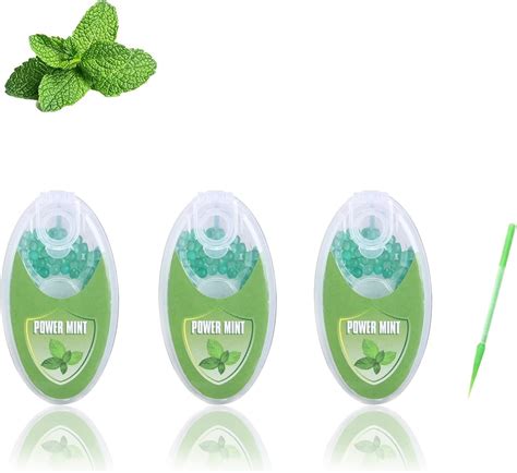 Gangan 600pcs Peppermint Menthol Cigarette Crush Balls Natural Peppermint Oil Capsules Cooling