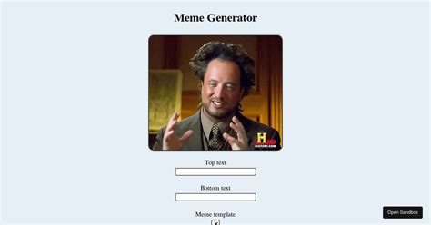 React Meme Generator Codesandbox