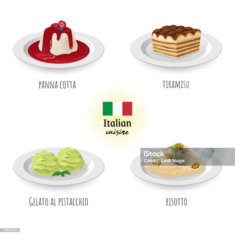 하얀 고립 된 배경의 이탈리아 요리 음식 컨셉 벡터 일러스트 레이 션 일러스트레이션에 대한 스톡 벡터 아트 및 기타 이미지