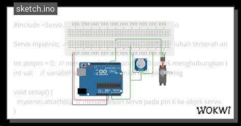 Potentiometer Dengan Servo Wokwi Esp32 Stm32 Arduino Simulator