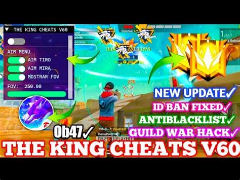 THE KING CHEATS V60 | OB47 FF HACK | FREE FIRE MOD MENU | THE KING CHEATS MOD MENU | FF HACK ...