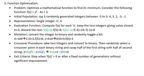 solved 3 function optimization problem optimize a