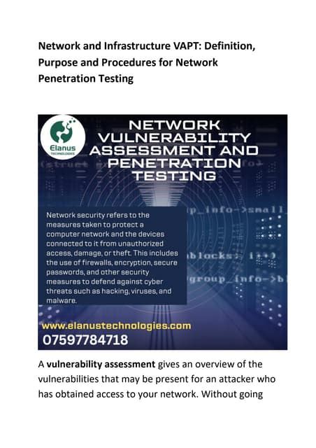 Infrastructure And Network Vulnerability Assessment And Penetration Testing Pdf