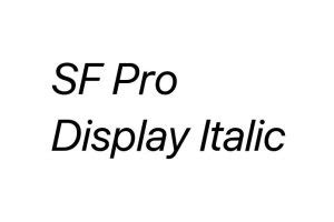 SF Pro Display Italic Font Free Font Download