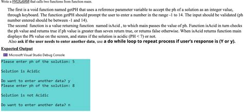 Solved Write A Program That Calls Two Functions From