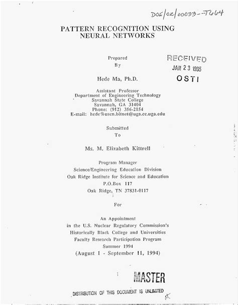 Pdf Pattern Recognition Using Neural Networks67531metadci