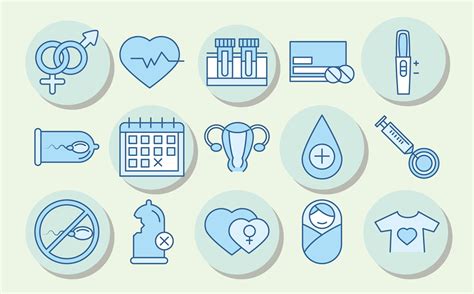 Sexual Health Medical Prevention Awareness Icons 1392051 Vector Art At