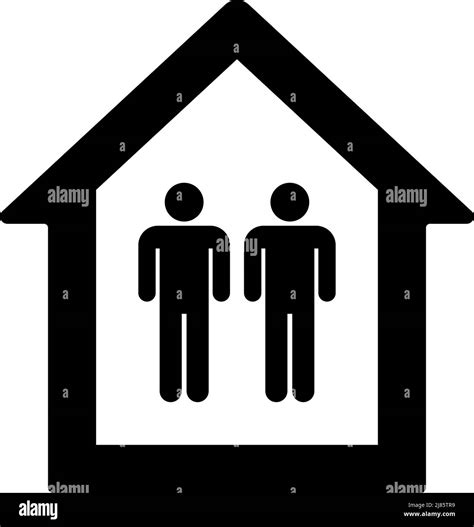 rectangle button icon mans in a house button banner rectangle badge