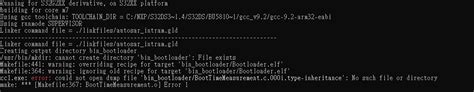solved failed to build bootloader project in goldvip for s32g2 1 5