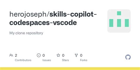 GitHub Herojoseph Skills Copilot Codespaces Vscode My Clone Repository