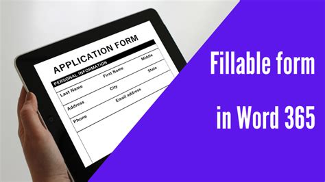 Create A Fillable Form In Word Step By Step Guide