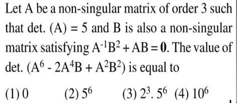 [answered] Let A Be A Non Singular Matrix Of Order 3 Such That Det A Kunduz