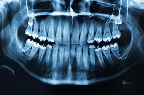 Premium Photo Medical Xray Displaying A Smile With Detailed Teeth