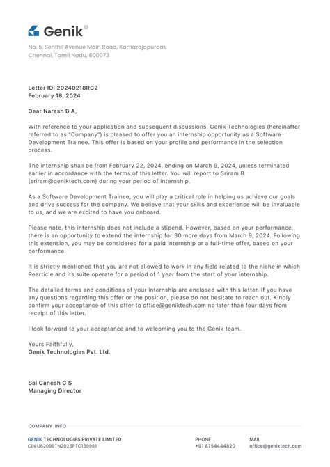 naresh b a on linkedin internship geniktech softwaredevelopment