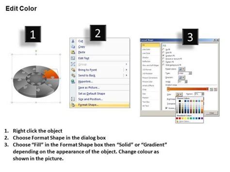 PowerPoint Theme Corporate Growth Puzzle Segment Pie Chart Ppt Design