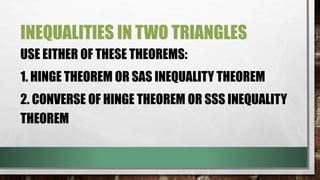 TRIANGLE INEQUALITY THEOREM Pptx