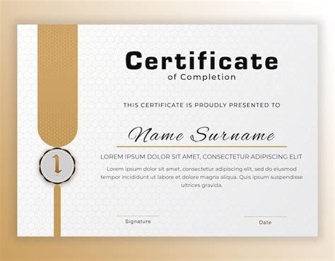 Premium Psd Psd Certificate Of Completion Design Template