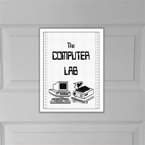 Computer Lab Poster Set Classroom Decor Set Of 7 Computers Class Decor Teacher Printables