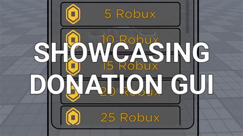 Showcasing A Donation Gui Youtube