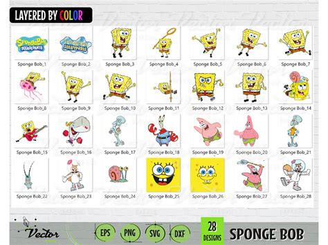 Spongebob Bundle Cricut Font Silhouette Spongebob Cuttable Font Ink Logo Vectormix