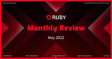 Ruby Protocol Monthly Review — May 2022 By Ruby Protocol Medium