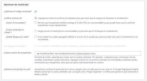 Configurar El Plugin Autoptimize En Wordpress Dinahosting