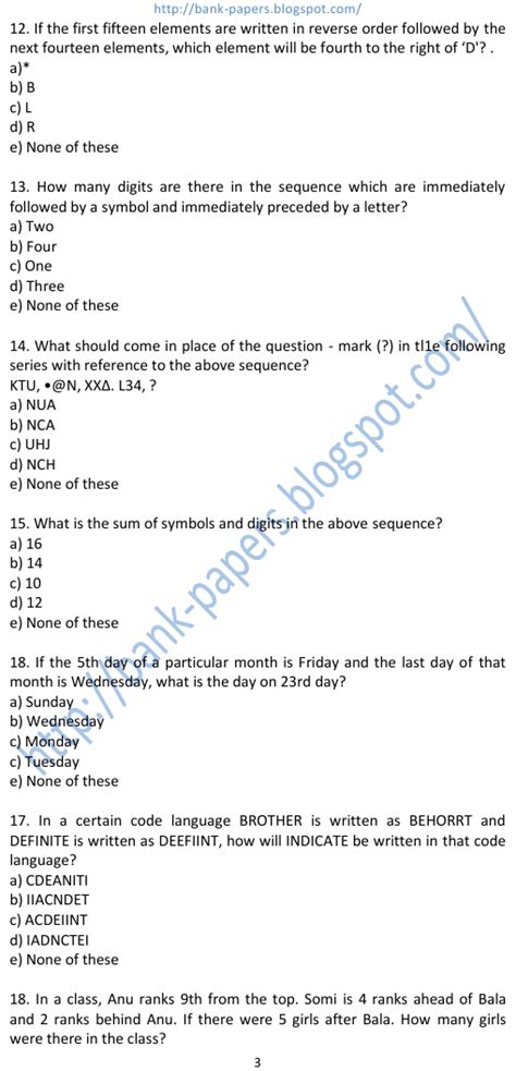 Bank Po Reasoning Solved Papers Sbi Ibps Preparation