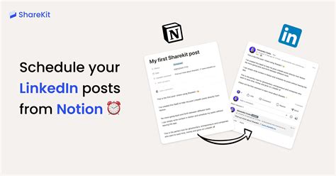 Schedule LinkedIn posts from Notion – Free option