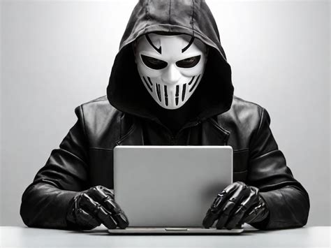 Premium Photo Hacker In Hoodie Using Computer For Cyber Attack Cyber Crime Concept