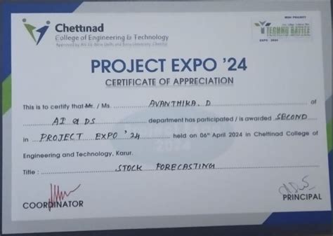 Avanthika Dhiravitamani On Linkedin Technobattle Stockforecasting Datascience Ai