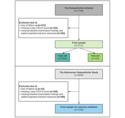 Summary Of Patient Flow For Both Databases Ces D Center For Download Scientific Diagram