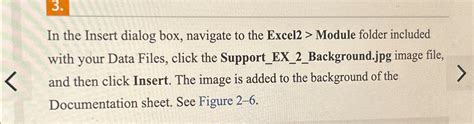 Solved In The Insert Dialog Box Navigate To The Excel2