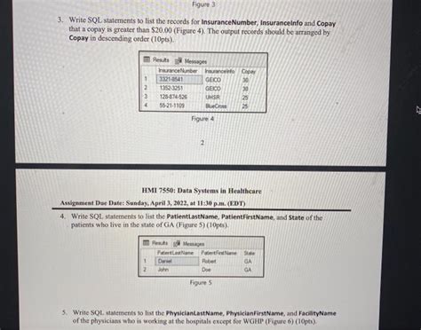 solved figure 3 3 write sql statements to list the records