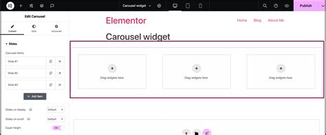 carousel widget elementor
