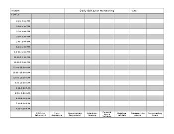 Daily Behavior Data Tracking By Mrsbng Books Teachers Pay Teachers