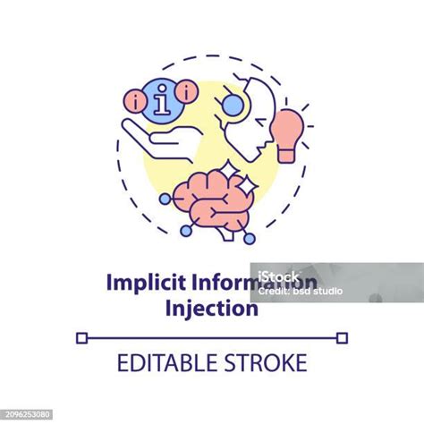 Implicit Information Injection Multi Color Concept Icon Stock Illustration Download Image Now