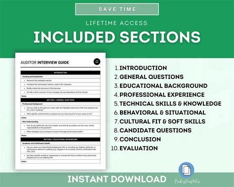 Auditor Interview Guide Template Auditor Interview Questions