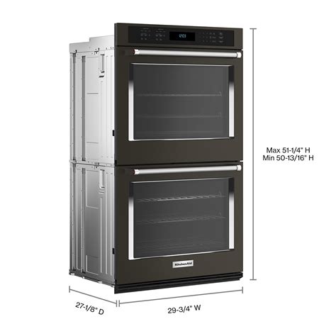 Kitchenaid® 30 Double Wall Ovens With Air Fry Mode Black Stainless