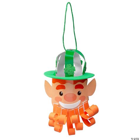 3d Paper Strip Leprechaun Ornament Craft Kit Makes 12 Oriental Trading