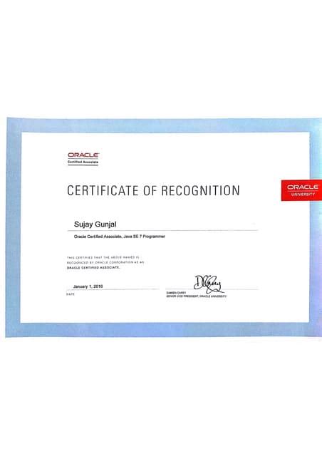 Java Certificate Pdf