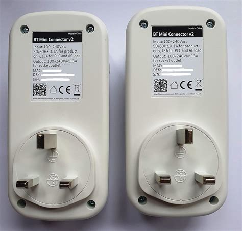 British Telecom Bt Powerline Adapters 1000 Mbps 1gb Set Of 2 Plugs