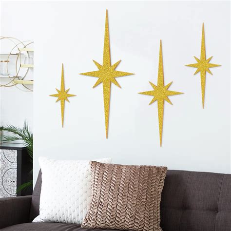 Xylolfsty Starburst Wall Decor Mid Century Modern Star Wall