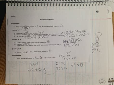 unit 2 notes divisibility rules prime factorization lcm and gcf