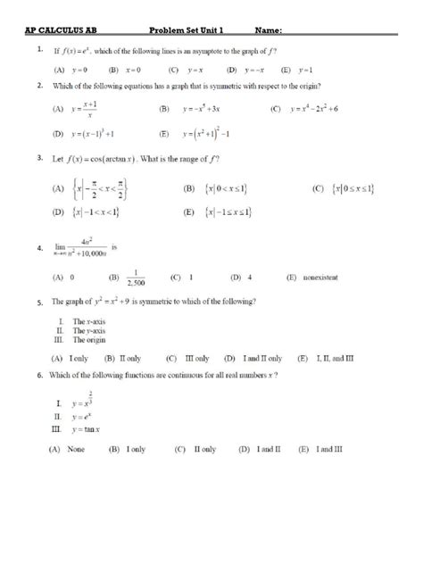 Unit 1 Problem Set Pdf