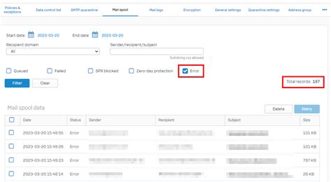 Retry Sending Mails With Status Error In Main Spool Discussions Sophos Firewall Sophos
