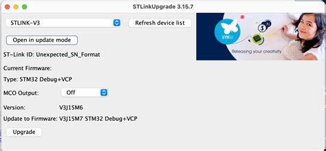 St Link On Stm32n6570 Dk Board Warning 0x486 When