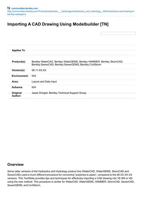 pdf importing a cad drawing using