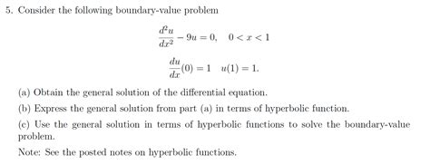 solved 5 consider the following boundary value problem