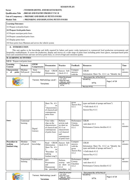 3 Session Plan With Stem Pdf